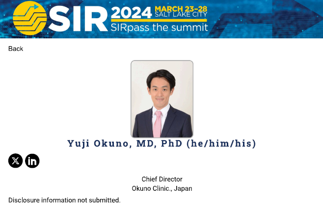 Dr. Okuno was invited to give lecturers at the SIR 2024 international conference in Salt Lake ...